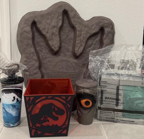 Jurassic World Rebirth Popcorn Bucket ULTIMATE SET Tumblers, Popcorn ...