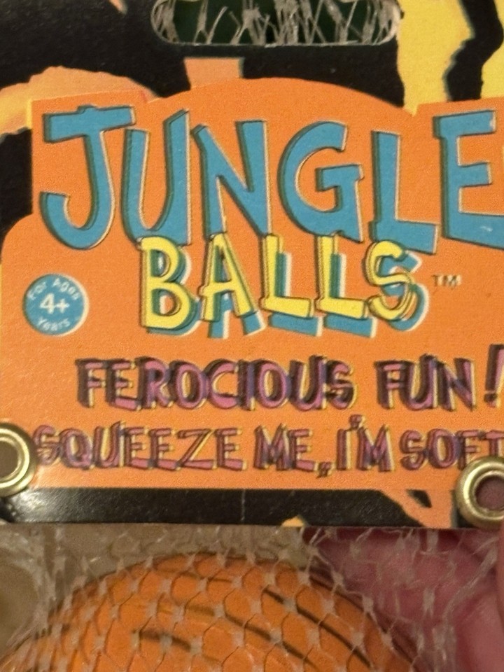 Vintage 1994 JUNGLE BALLS Tiger Squeeze Stress Ball Imperial Toys New ...