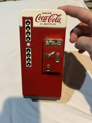 1995 VINTAGE Collectible Metal Coke Coca Cola Vending Machine Bank ...