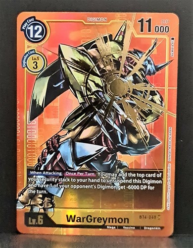 Digimon Card Game WarGreymon BT4-048 SR Super Rare Alt Art Great Legend | eBay Australia