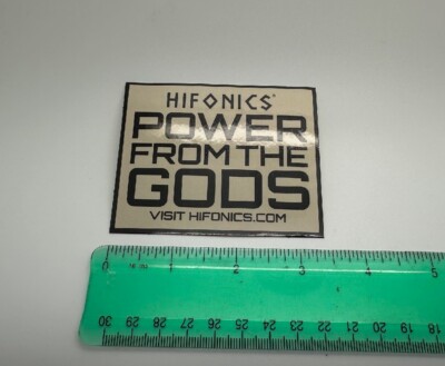 car audio decal stickers HIFONICS power from the gods GOLD | eBay