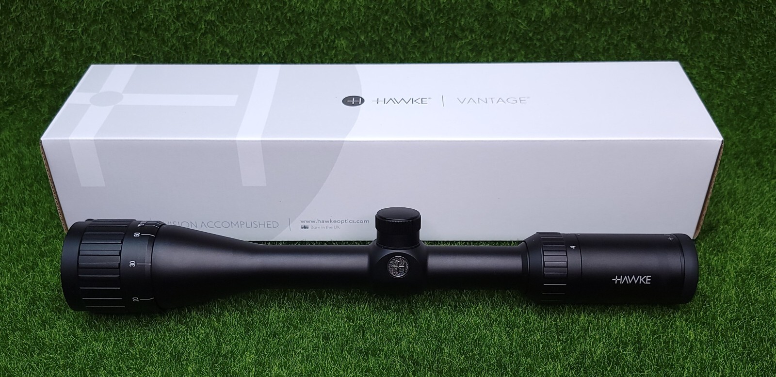 Hawke Vantage 4-12x40mm AO 30/30 Duplex Reticle SFP Riflescope, Black ...