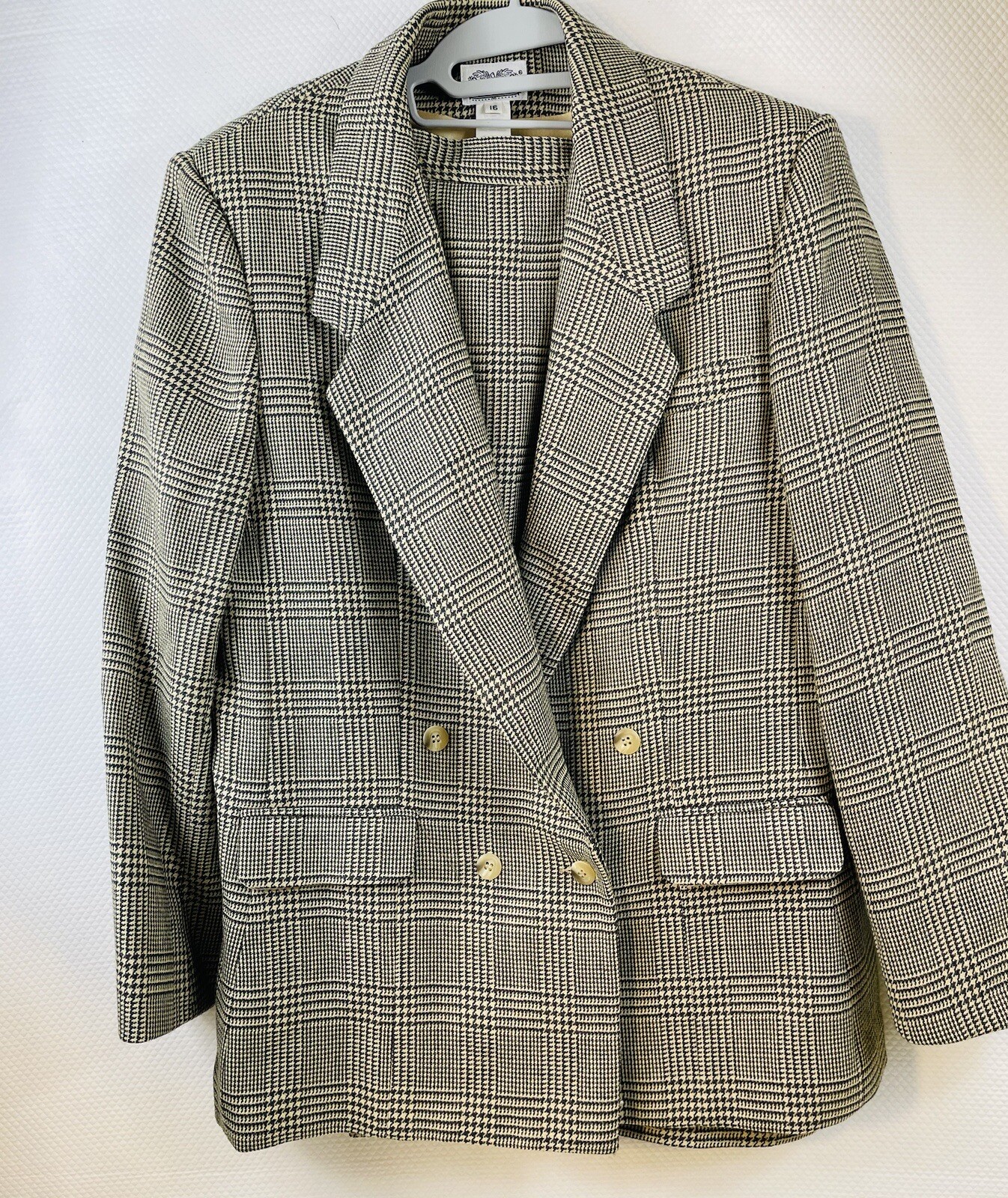 Vintage The Villager WOOL Suit Skirt & Blazer Jacket … - Gem
