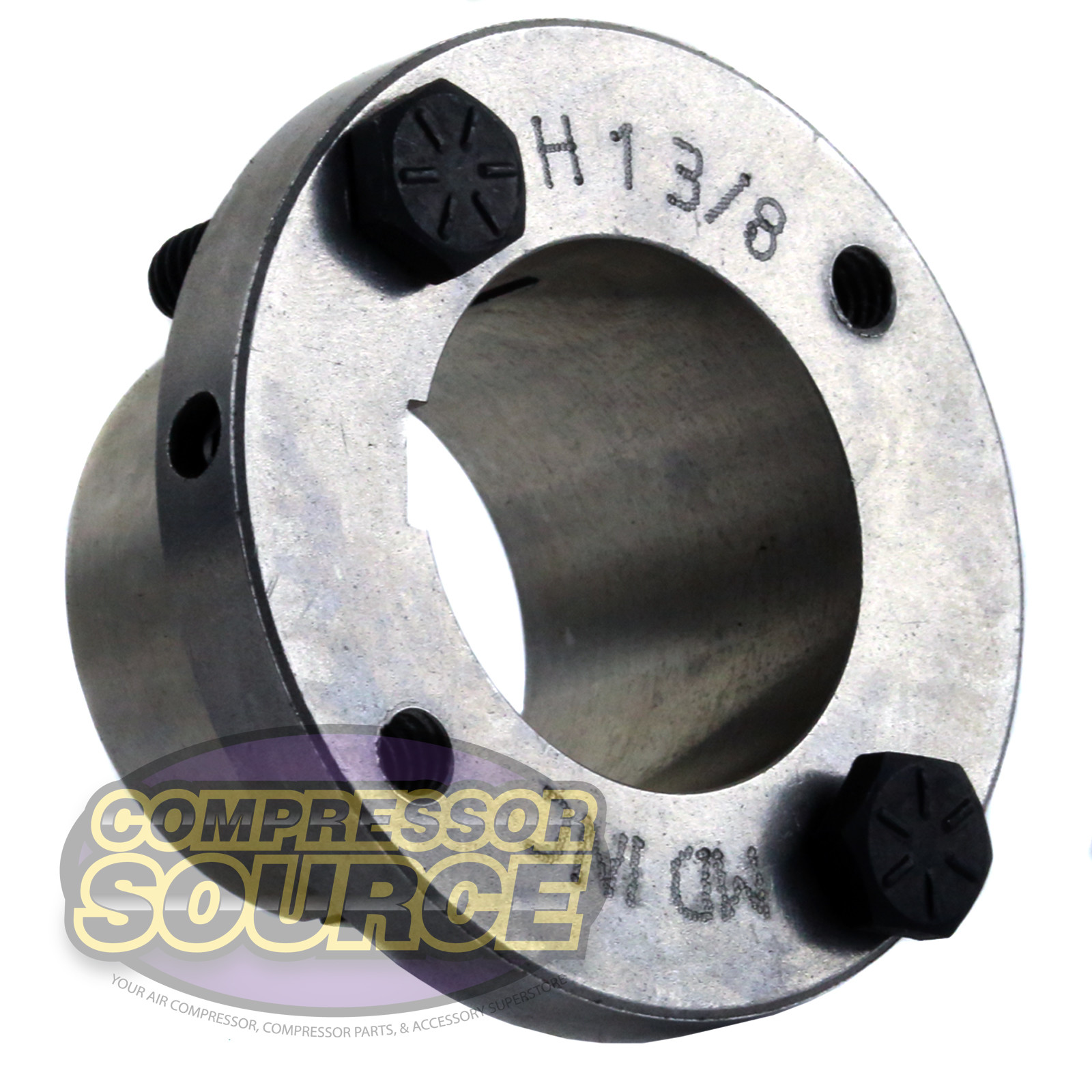 Steel 1-3/8" Keyed Bore Split Taper H-Style Bushing for use with Pulley ...