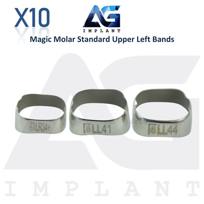Magic Molar Standard Upper Left Ortho Bands 10pcs Solid Anchor Dental Procedure | eBay