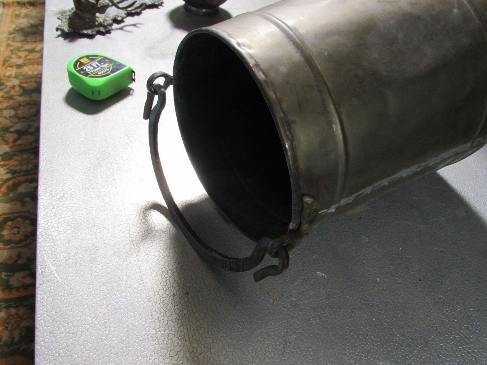 Antique Turkish Copper Bucket Pail Umbrella Pot Handmade Wrought Iron ...