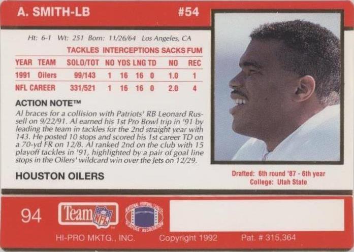 Las mejores ofertas en 1992 Action Packed Al Smith #94 | eBay