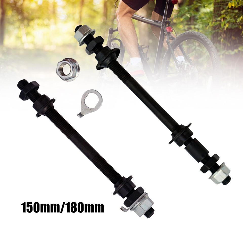 MTB Front Rear Bike Spindle Solid Shaft Bicycle Wheel Hub Axle 150 ...