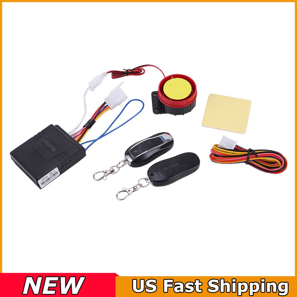 New Motorcycle Scooter ATV Security Alarm System Anti-theft Remote ...