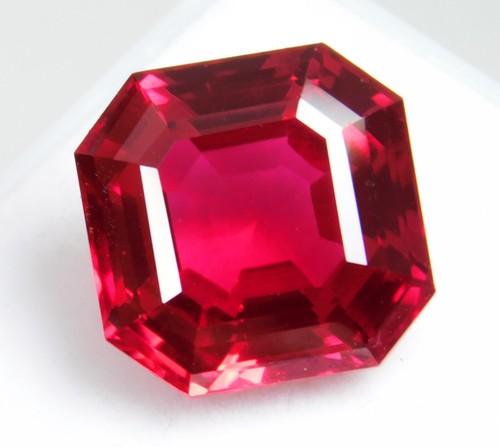 Natural 14.30 Ct Awesome Deep Red Ruby "Certified" Radiant Shape Loose ...
