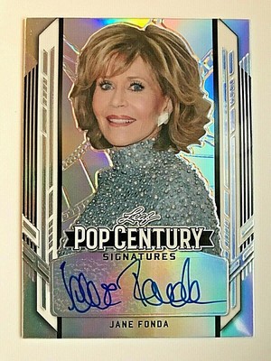 2021 Leaf Pop Century Metal Silver #JF1 Jane Fonda Autograph #27/30 | eBay