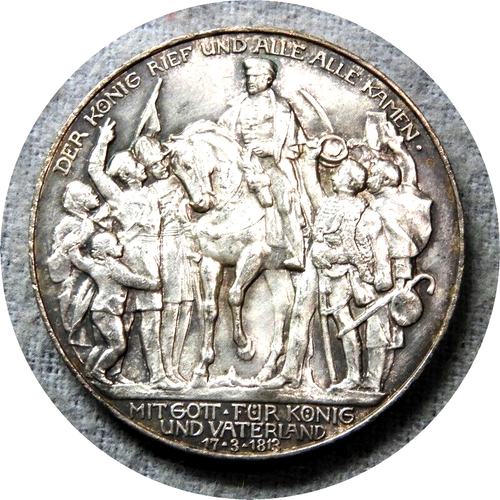 elf Germany Prussia 3 Mark 1913 A Horse Victory over Napoleon Silver | eBay
