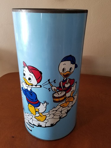 Walt Disney Donald Duck Tin Trash Can Vintage ESG Industries | eBay UK