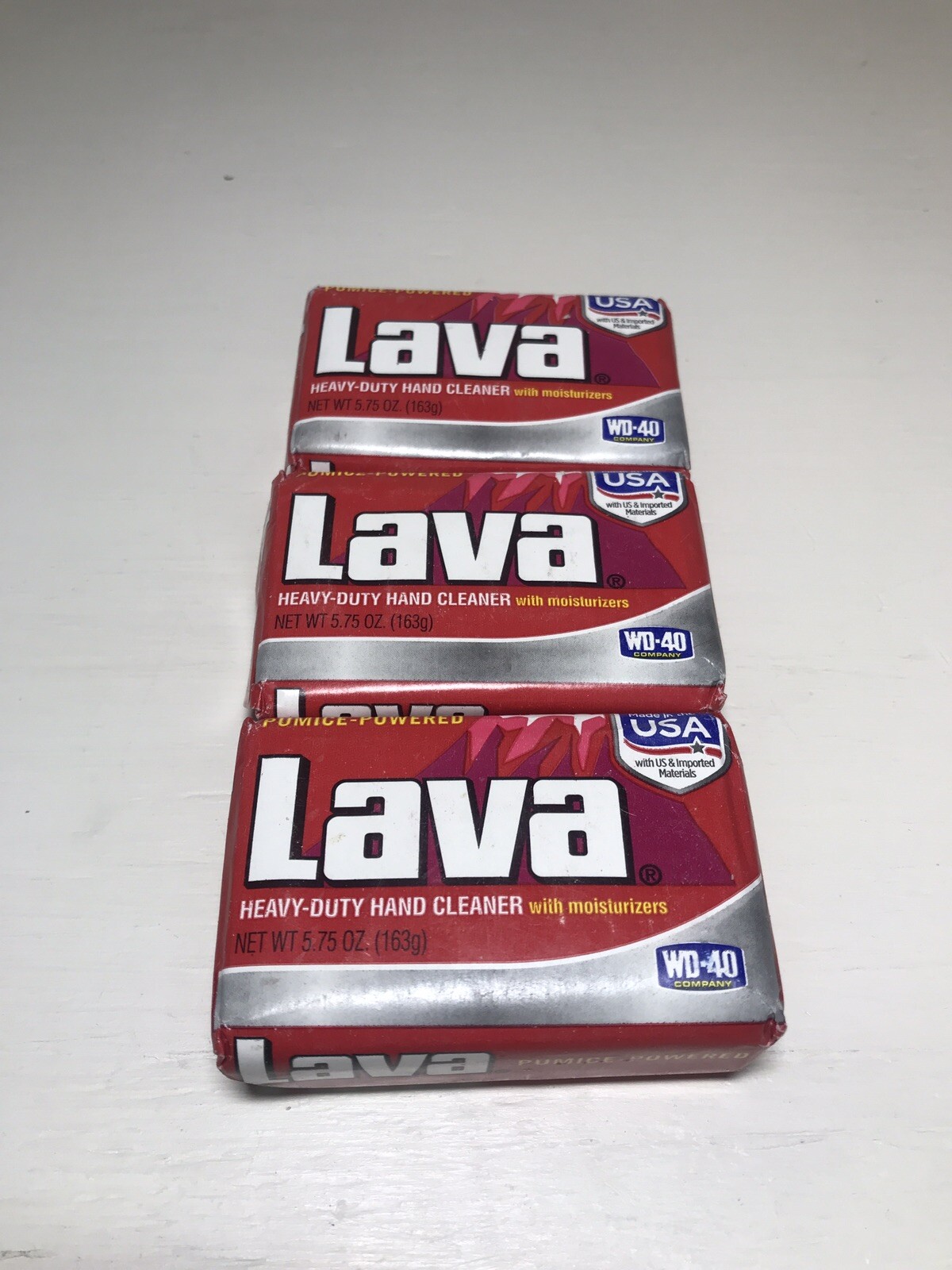 Lot of 3 Lava Hand Soap 5.75 oz Bar - Heavy Duty Pumice Powered Cleaner ...