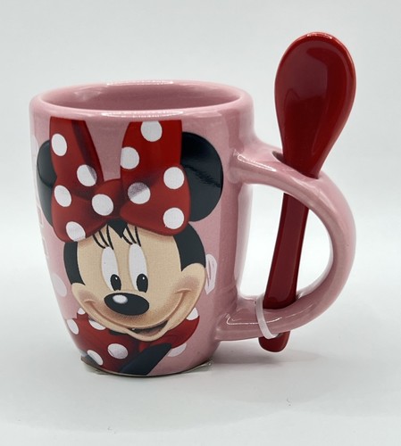 Minnie Mouse Mug with Minnie Mouse Spoon Disney Jerry Leigh Minnie Me ...