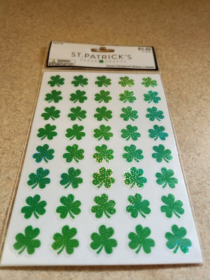 Paper Studio/Paper Crafts~St. Patrick's Clover Stickers | eBay