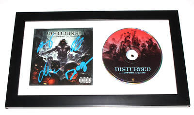 DISTURBED BAND SIGNED FRAMED 'THE LOST CHILDREN' CD COVER ALBUM COA x4 ...