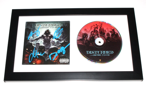 DISTURBED BAND SIGNED FRAMED 'THE LOST CHILDREN' CD COVER ALBUM COA x4 ...
