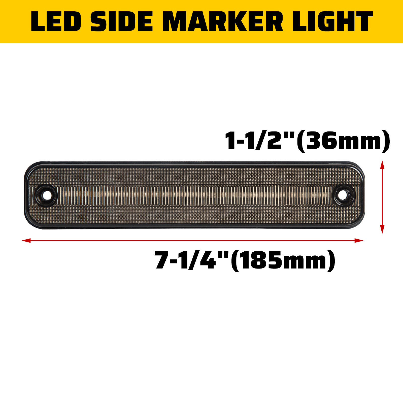 For Hummer H2 2003-2009 Smoke Lens LED Side Marker Light Amber/Red ...