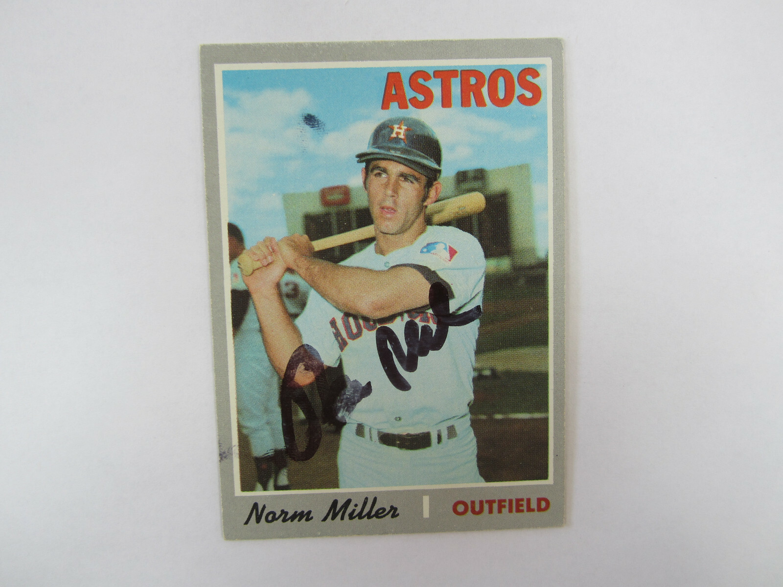 1970 Topps # 619 Norm Miller Autograph Signed Card (MB) Houston Astros ...