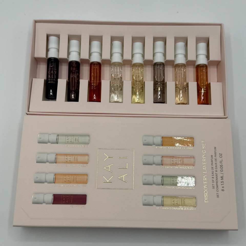 KAYALI Discovery Layering Set 8pc Sampler Vanilla 28 Yum Candy Rock ...