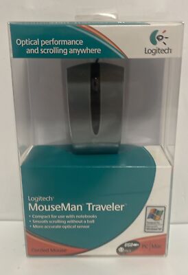 Logitech MouseMan Traveler USB Mouse- PC/Mac, Corded Mouse /Read | eBay
