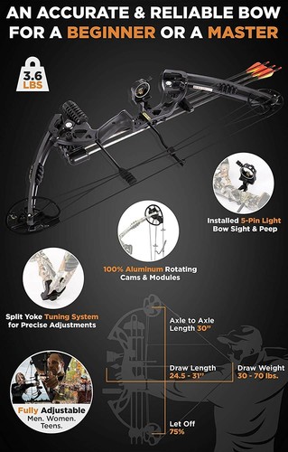 Creative XP Glass Harrier Compound Bow Kit - Adults & Teens | eBay