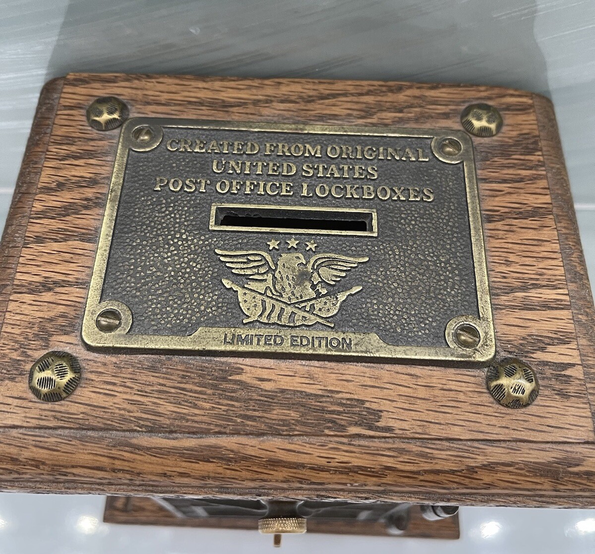 Antique Original US Post Office Lock Box Door w Combination Piggy Bank ...