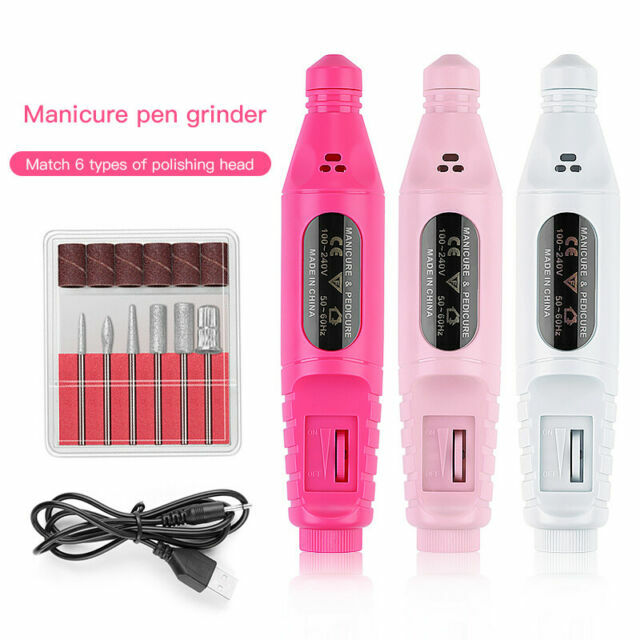 UK Electric Machine Manicure Nail Drill Set Pedicure Portable Nail ...