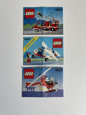Vintage LEGO 6529 6531 and 6593 Instruction Manuals ONLY 1990 1991 ...