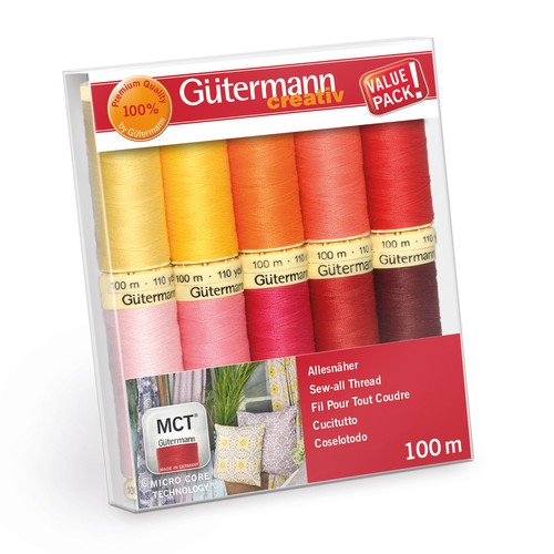 Gutermann Thread Set: Sew-All: 10 x 100m: Assorted Brights ...