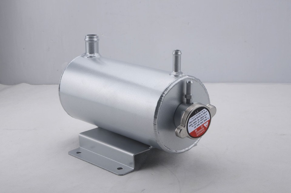 1.5L Round Universal Aluminum Coolant Overflow Expansion Reservoir Tank ...