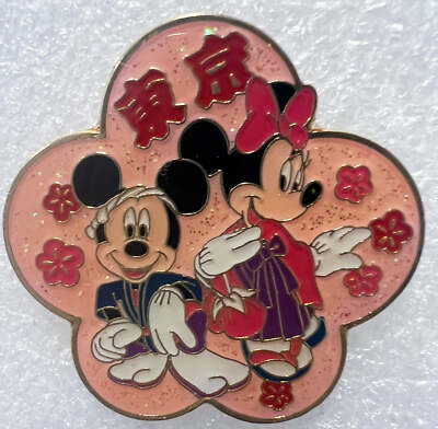 Mickey & Minnie Mouse Pink Sakura Flowers Japan Disney on Tour Pin C05 ...