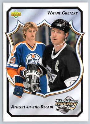 ATHLETE-OF-THE-DECADE 1992-93 UPPER DECK WAYNE GRETZKY HEROES 92-93 NO ...