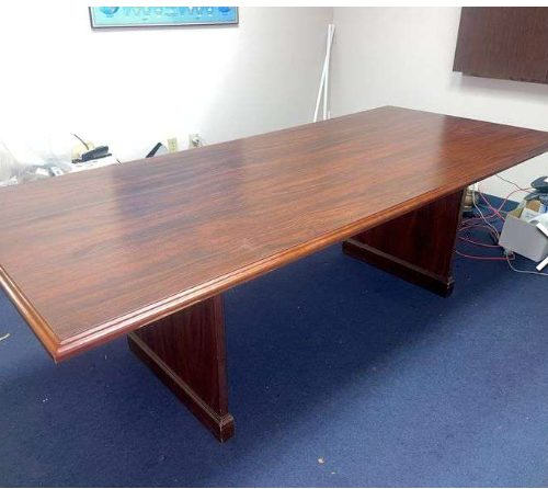 10 foot solid wood conference table with 12 chairs-NEED TO SELL ASAP | eBay