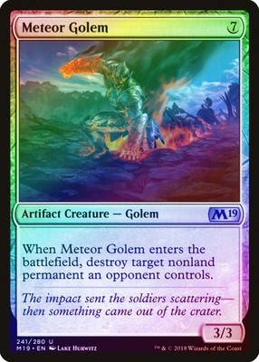 Meteor Golem FOIL Core Set 2019 / M19 NM Artifact Uncommon MAGIC CARD ...
