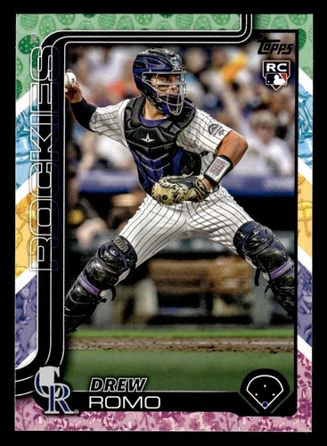 2025 Topps Baseball Card #296 Drew Romo Colorado Rockies Holiday Tin | eBay