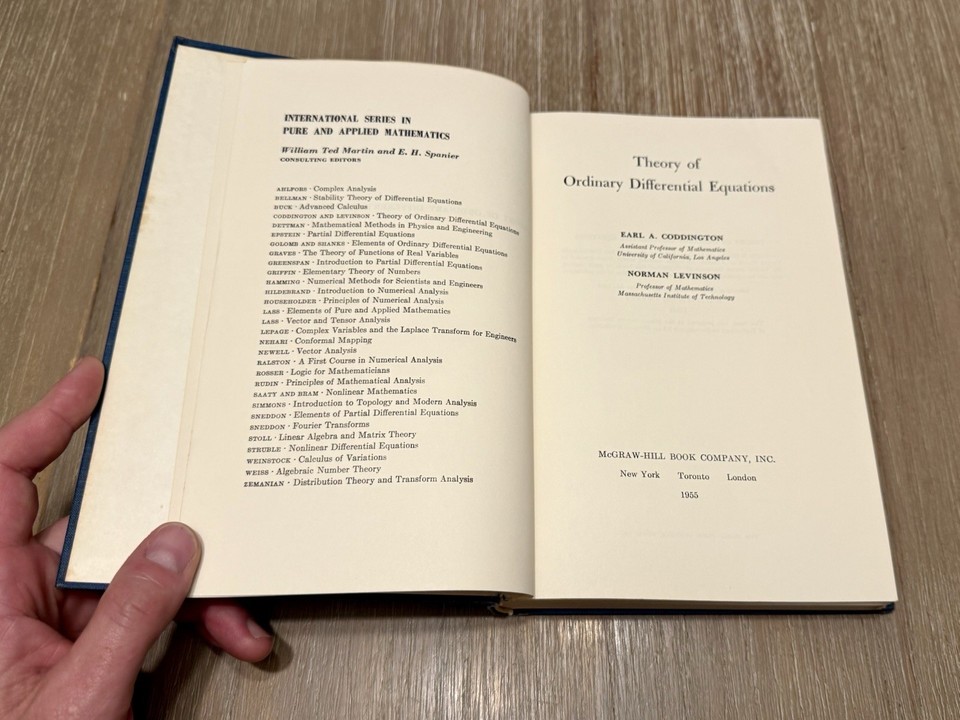 Theory of Ordinary Differential Equations by E. A. Coddington & N ...
