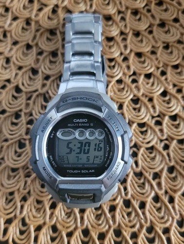 RARE CASIO G-SHOCK GW-8100 MULTI-BAND 5 SOLAR TOUGH STAINLESS MENS ...