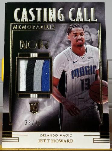 Jett Howard 2023-24 Panini Noir 38/49 Patch Silver Casting Call RC ...