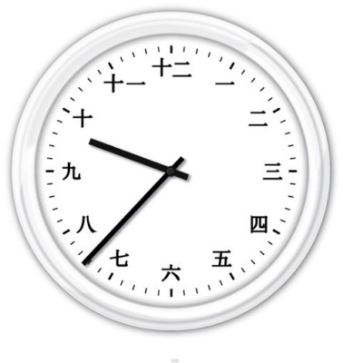 Japanese Chinese Kanji Numerals Wall Clock - Modern White - GREAT GIFT ...