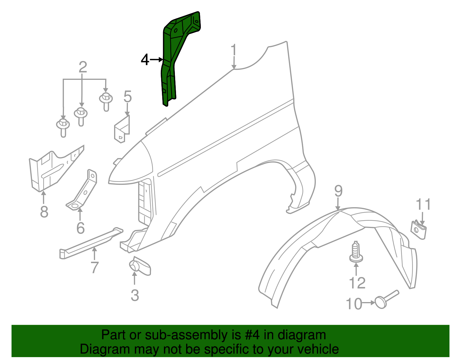 Genuine Ford Fender Mount Bracket F2UZ*16C078*A | eBay