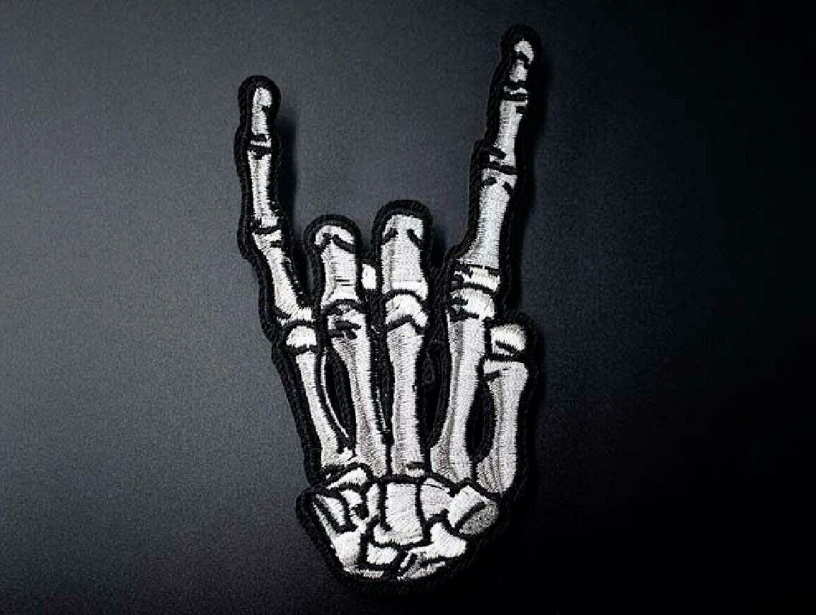 Skeleton Rock On Hand Sign