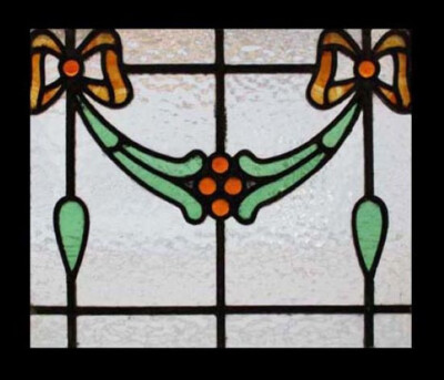 Beautiful Berry Swag Antique English Stained Glass Window | eBay