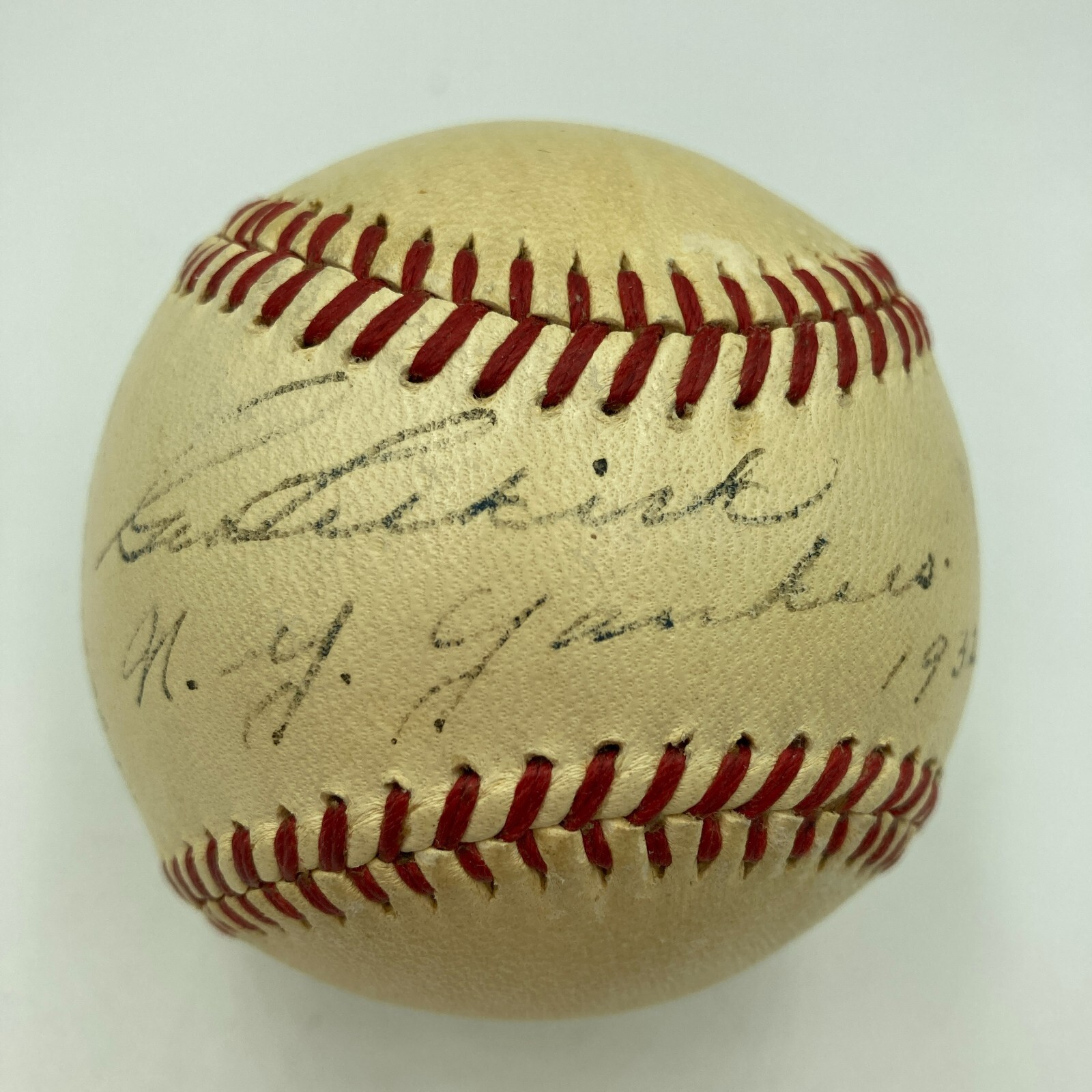 George Selkirk "NY Yankees 1932-42" Single Signed Baseball JSA COA RARE ...