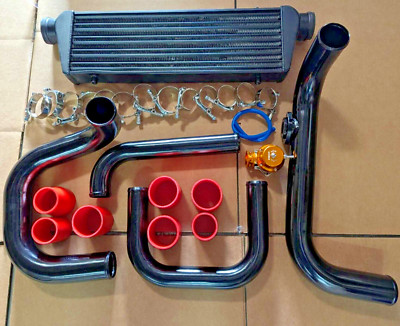 BLACK CIVIC INTEGRA DELSOL D15 D16 B16 B18 BOLT-ON TURBO INTERCOOLER ...