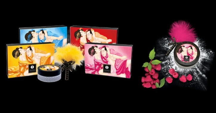 Shunga Kissable Massage Powder/Body Dust-Sparkling Strawberry Wine in a ...