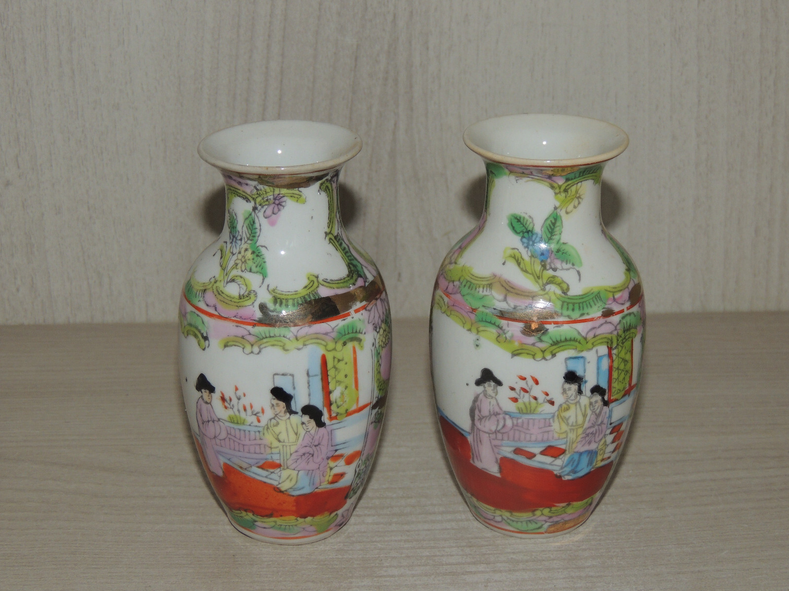 Pair of Antique Chinese Porcelain Small Vases | eBay