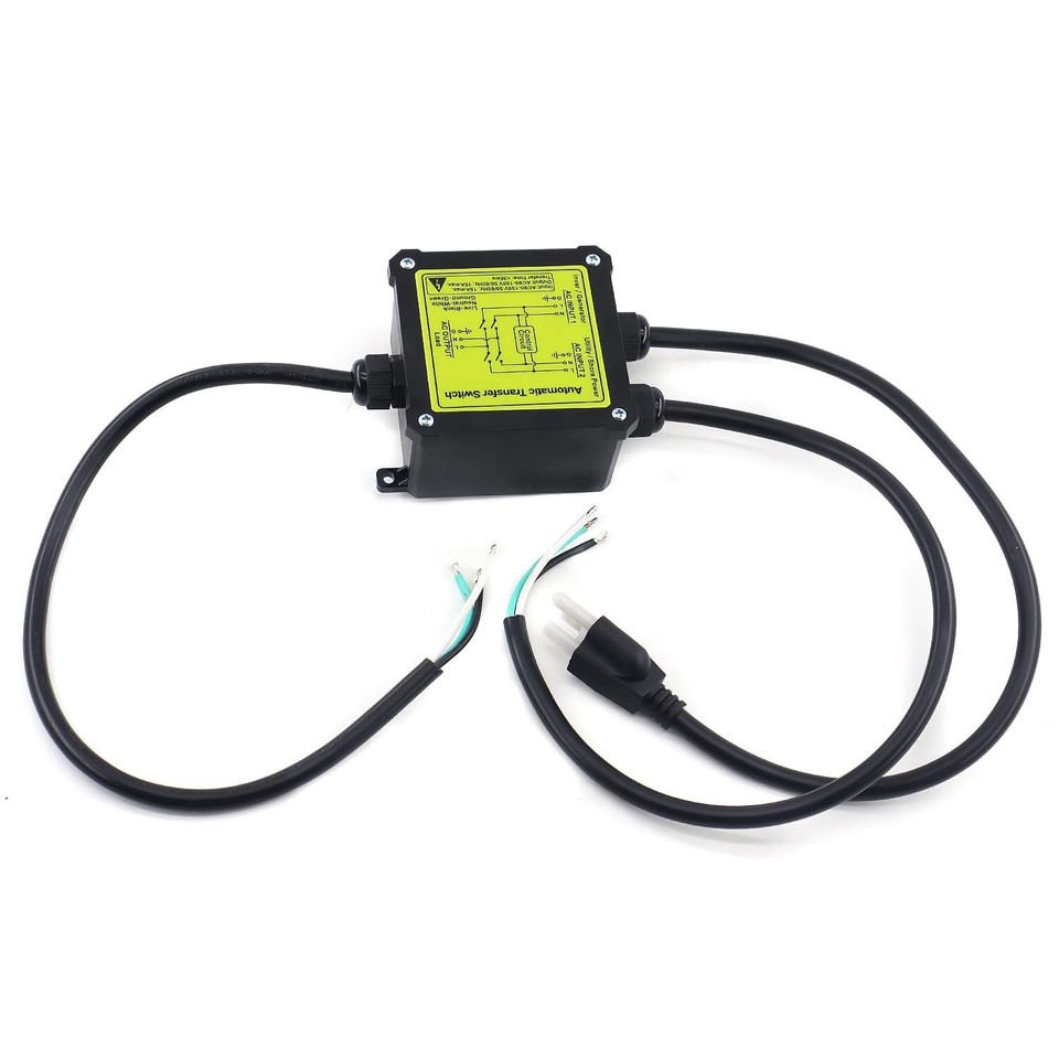 AC120V 15Amp Automatic Transfer Switch Generator Transfer Switch Auto ...