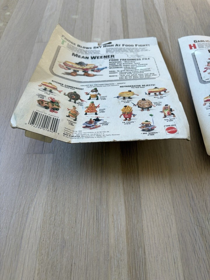 Vintage 1988 Food Fighters Mean Weener Hot Dog Action Figure | eBay